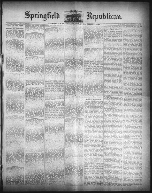 Springfield Weekly Republican - Digital Commonwealth
