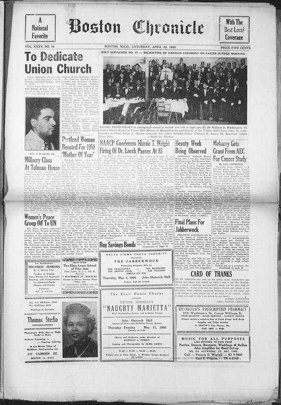 Boston Chronicle. April 22, 1950 - Digital Commonwealth