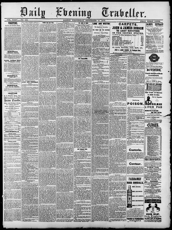 Daily Evening Traveller. September 17, 1879 - Digital Commonwealth