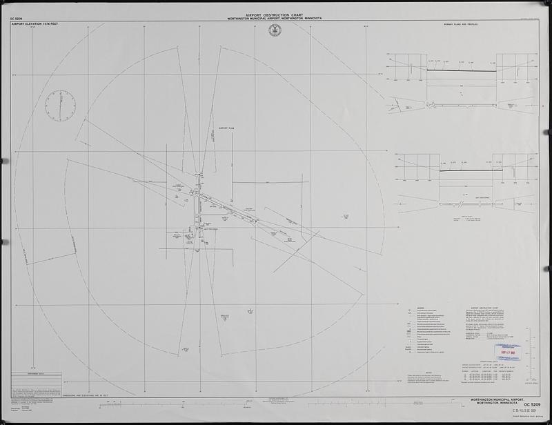 Airport obstruction chart, OC 5209, Worthington Municipal Airport ...