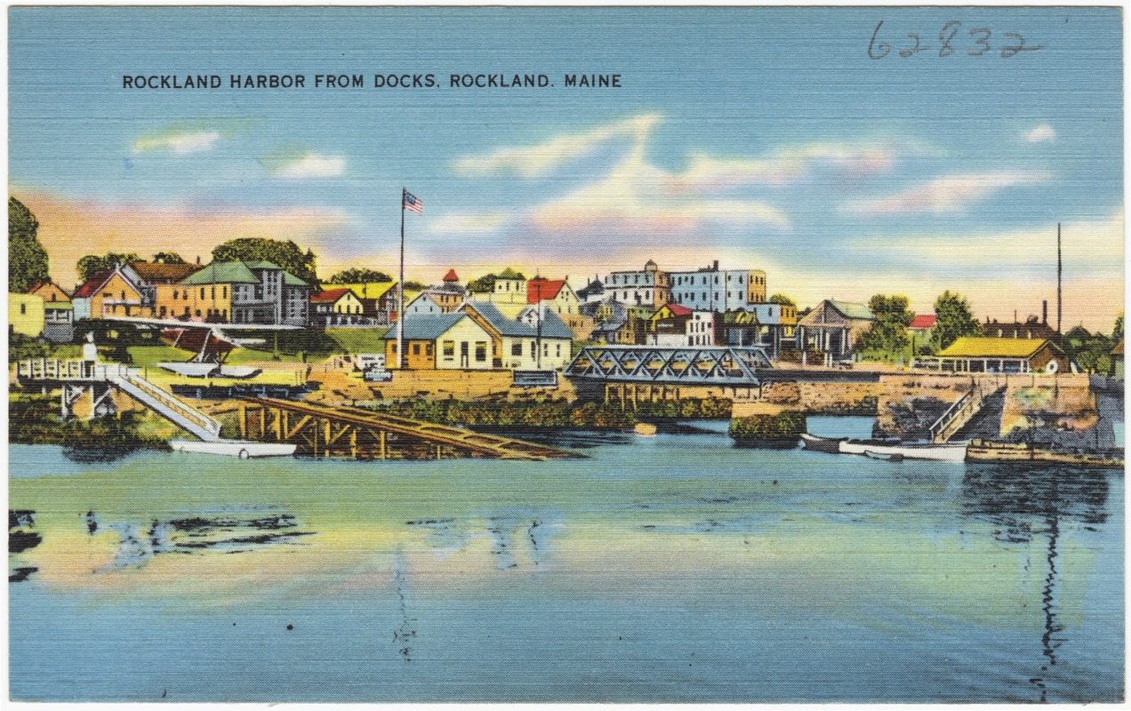 Rockland Harbor from Docks, Rockland, Maine - Digital Commonwealth