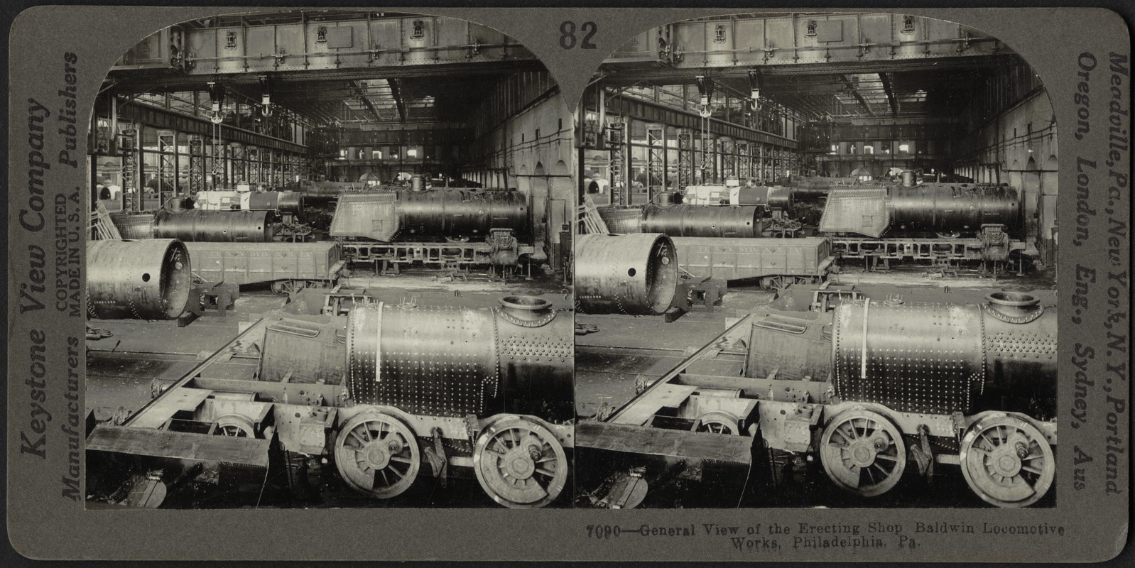 General view of erecting shop, Baldwin Locomotive Works, Philadelphia, PA - Digital Commonwealth