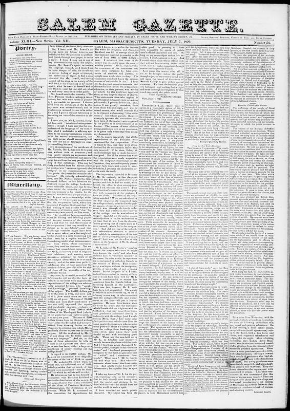 The Salem Gazette. July 07, 1829 - Digital Commonwealth