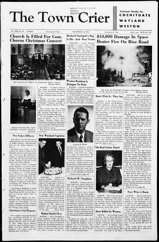 The Town Crier. December 10, 1959 - Digital Commonwealth