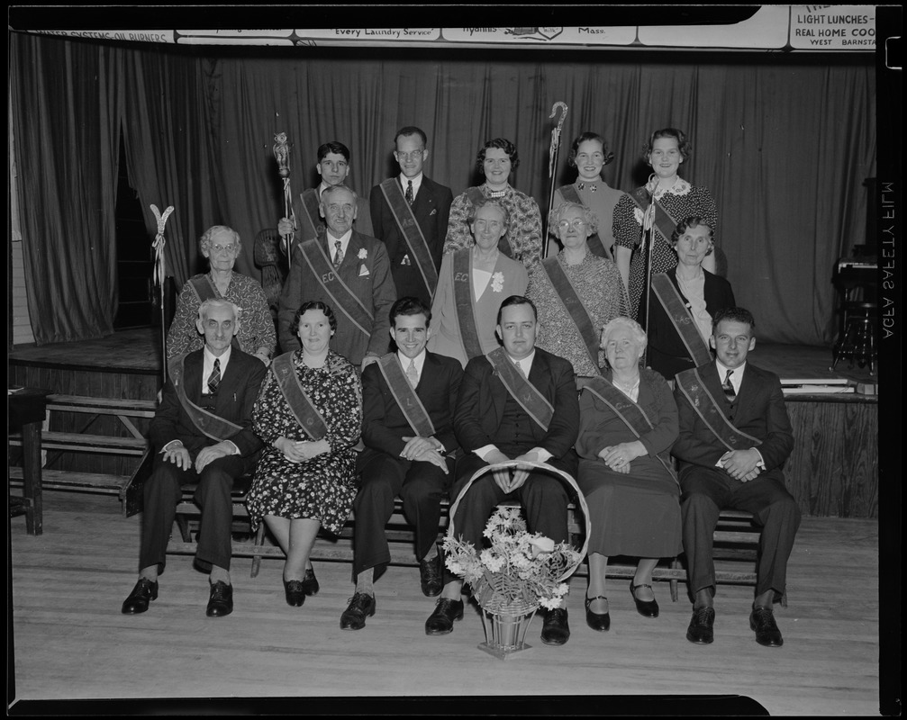 Cotuit Grange officers, Calvin Fuller, Beatrice Lapham, John Medeiros ...