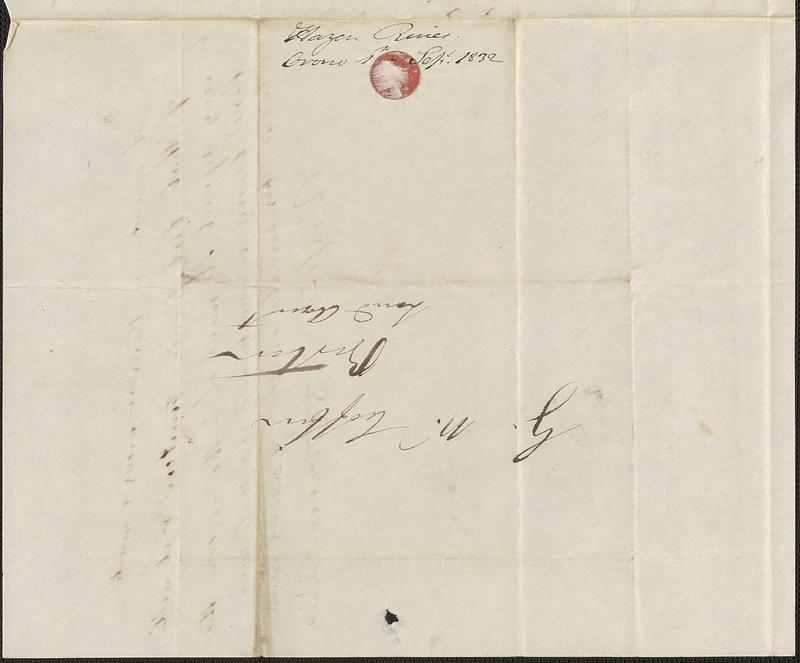 S. Pines to George Coffin, 1 September 1832 - Digital Commonwealth