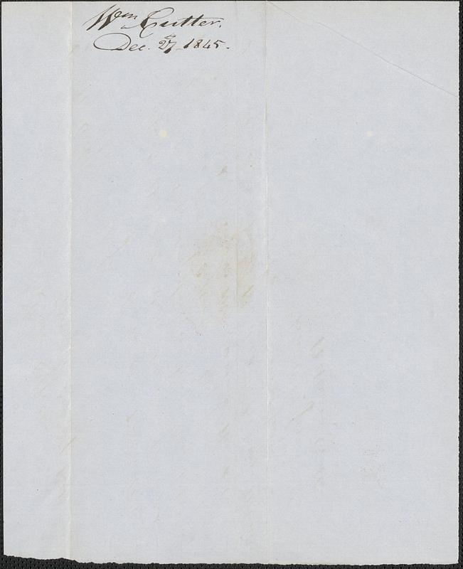 William Cutter to George Coffin, 27 December 1845 - Digital Commonwealth