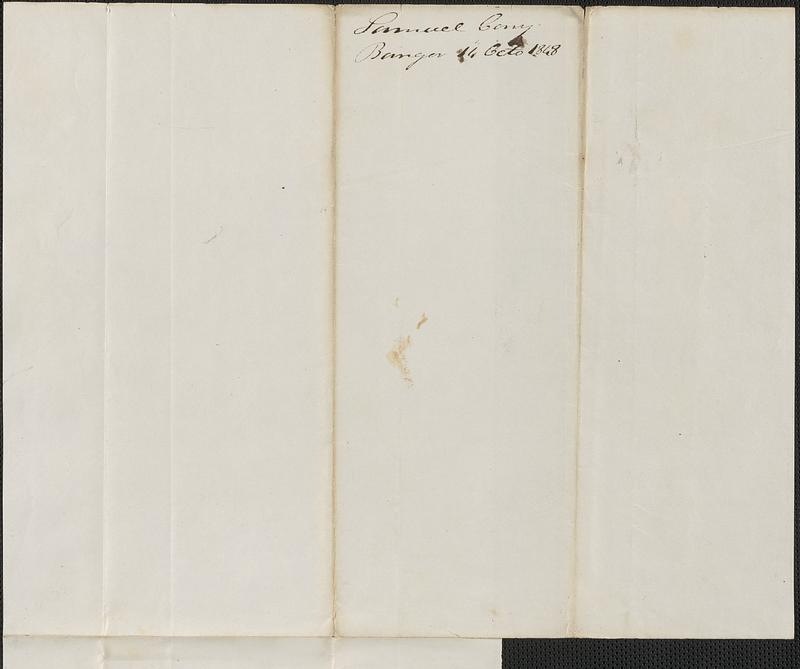 Samuel Cony to George Coffin, 14 October 1848 - Digital Commonwealth
