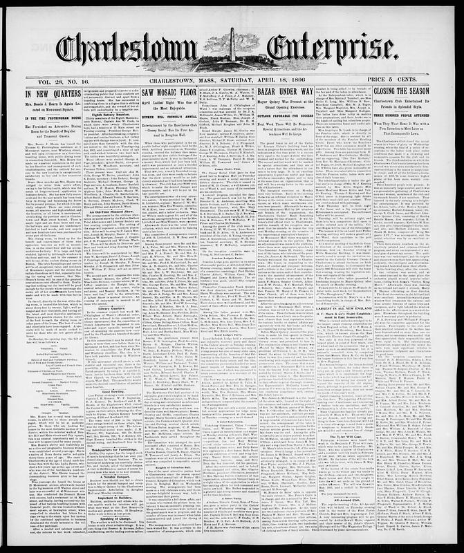 Charlestown Enterprise. April 18, 1896 - Digital Commonwealth