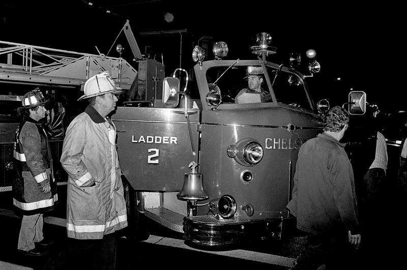 Left to right, firefighter Gil McGinnis, Deputy Fred Resca, firefighter ...
