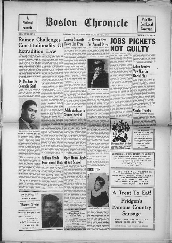 Boston Chronicle. January 21, 1950 - Digital Commonwealth