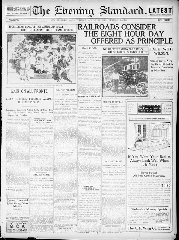 Evening Standard. August 15, 1916 - Digital Commonwealth