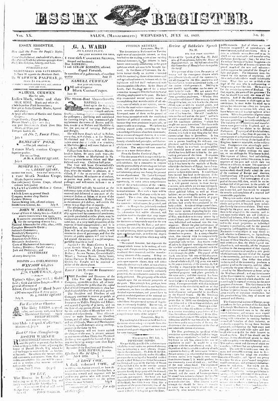 Essex Register. July 12, 1820 - Digital Commonwealth