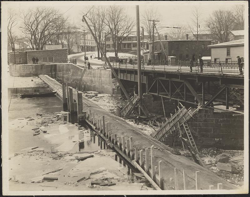 New dam under construction, Nashua River - Digital Commonwealth