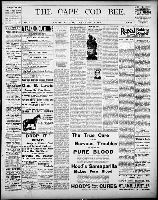 The Cape Cod Bee. May 08, 1894 - Digital Commonwealth