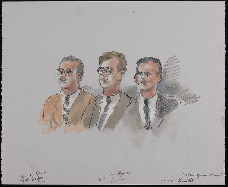 Steven Bavin, Tom Bavin, Chief Bowles, 3 police officers arraignment ...