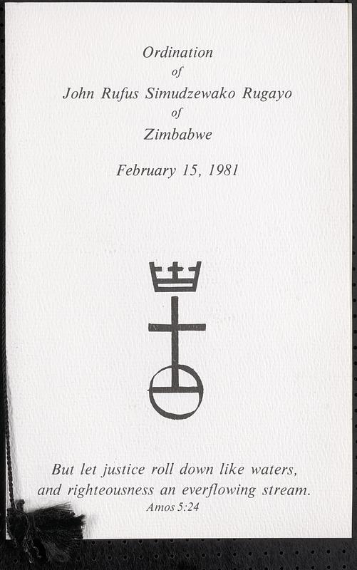 Rev. John Rufus Simudzewako Rugayo - Digital Commonwealth