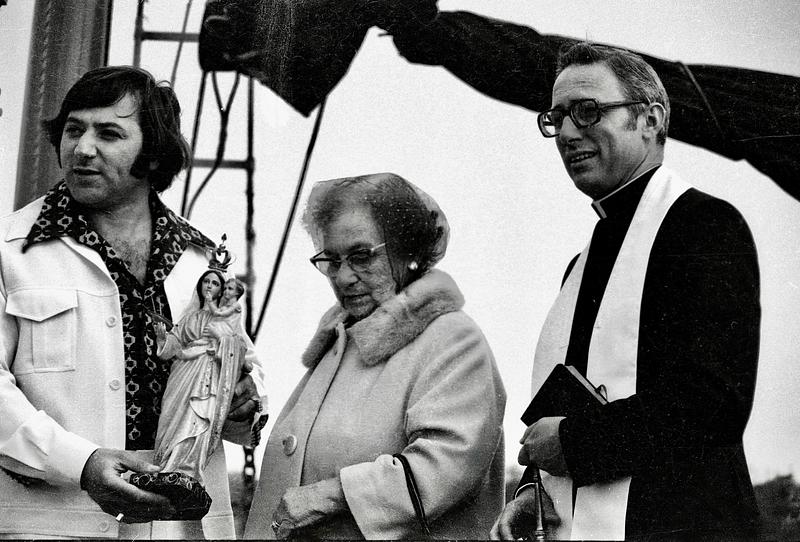 Blessing the Lady of Good Voyage: Vincent Palermo, Mrs. Rocha, Reverend ...