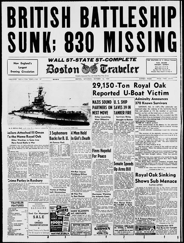 The Boston Traveler. October 14, 1939 - Digital Commonwealth