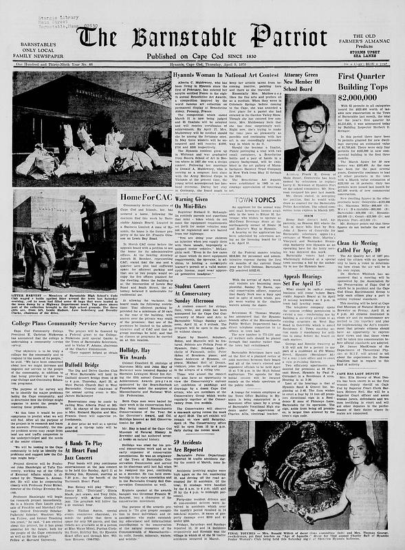 Barnstable Patriot. April 09, 1970 - Digital Commonwealth