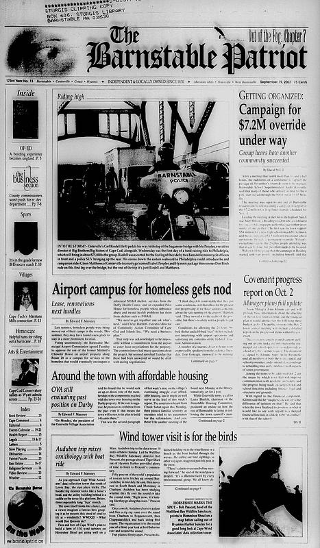 Barnstable Patriot. September 19, 2003 - Digital Commonwealth