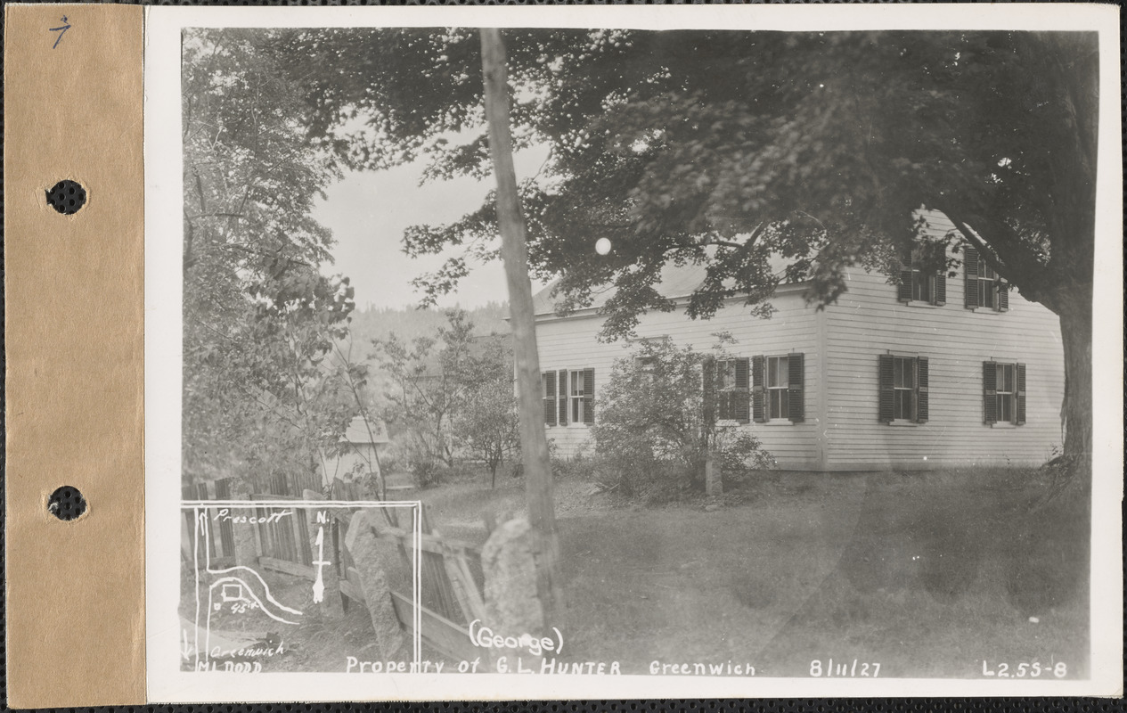 George L. Hunter, house, Greenwich, Mass., Aug. 11, 1927 : Parcel no ...