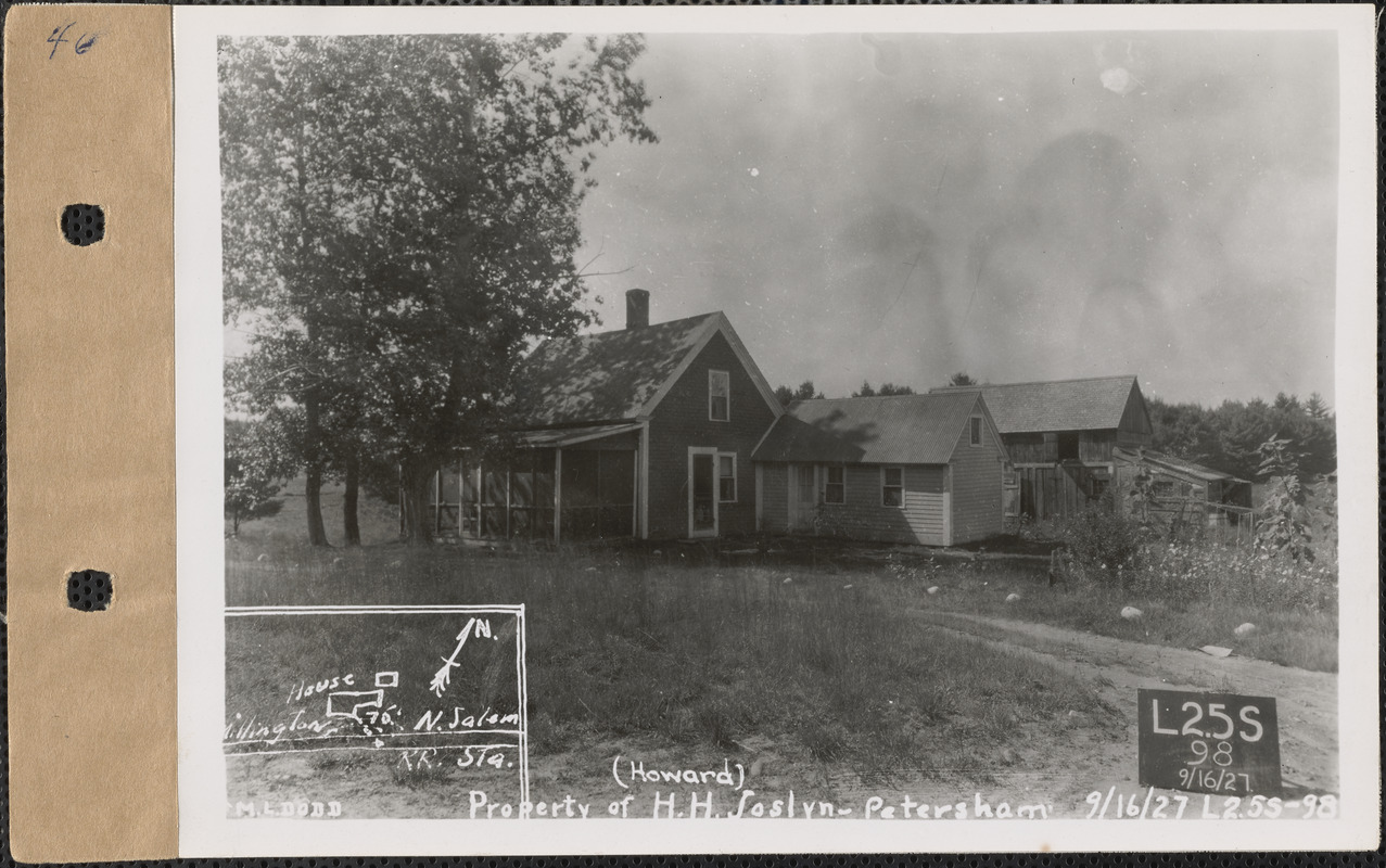 Howard H. Joslyn, house and barn, Petersham, Mass., Sep. 16, 1927 ...