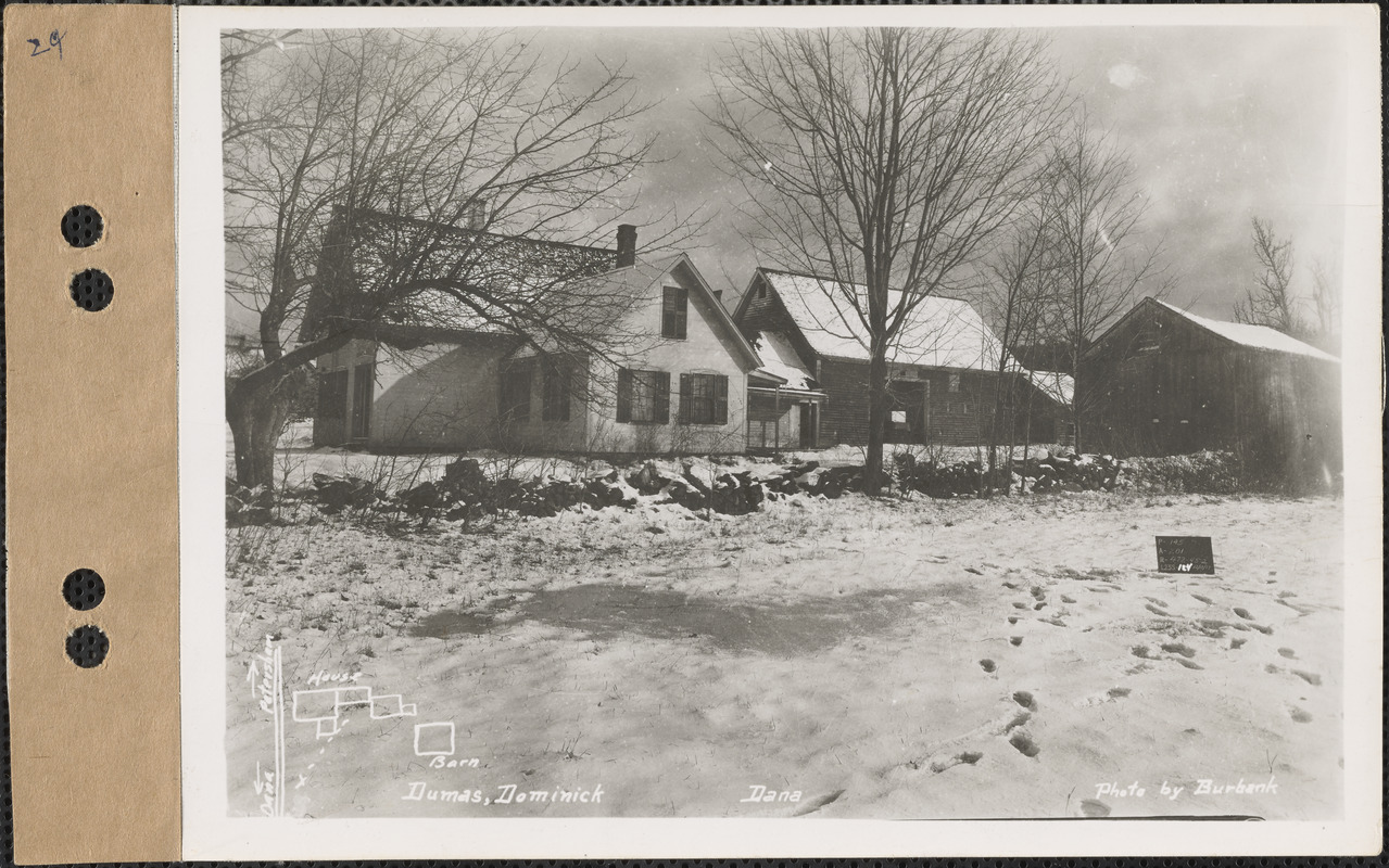 Dominick Dumas, house and barn, Dana, Mass., Dec. 17, 1927 : Parcel no ...