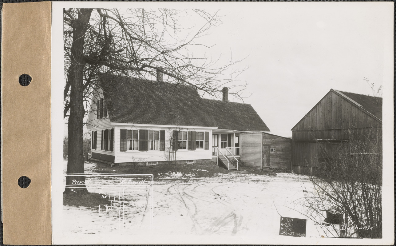 Lorenzo Patterson, house and barn, Prescott, Mass., Dec. 22, 1927 ...