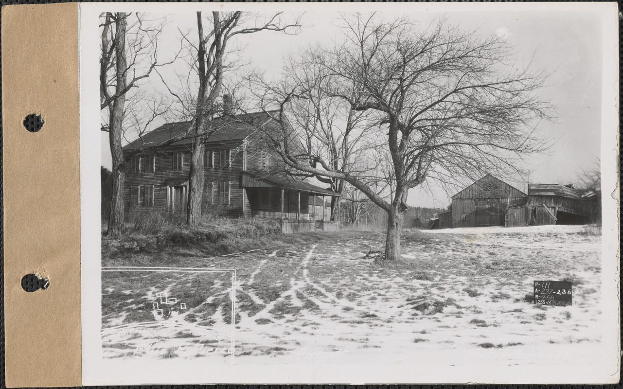 Ellis F. Pierce, house and barn, Prescott, Mass., Dec. 23, 1927 ...