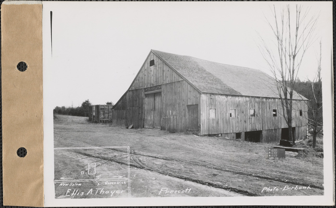 Ellis Thayer, barn, etc., Prescott, Mass., Jan. 12, 1928 - Digital ...