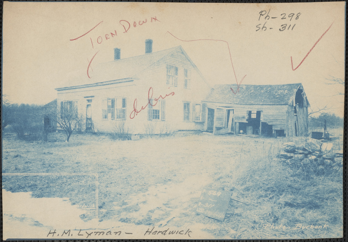 Henry M. Lyman, house, etc., Hardwick, Mass., Jan. 26, 1928 : Parcel no ...