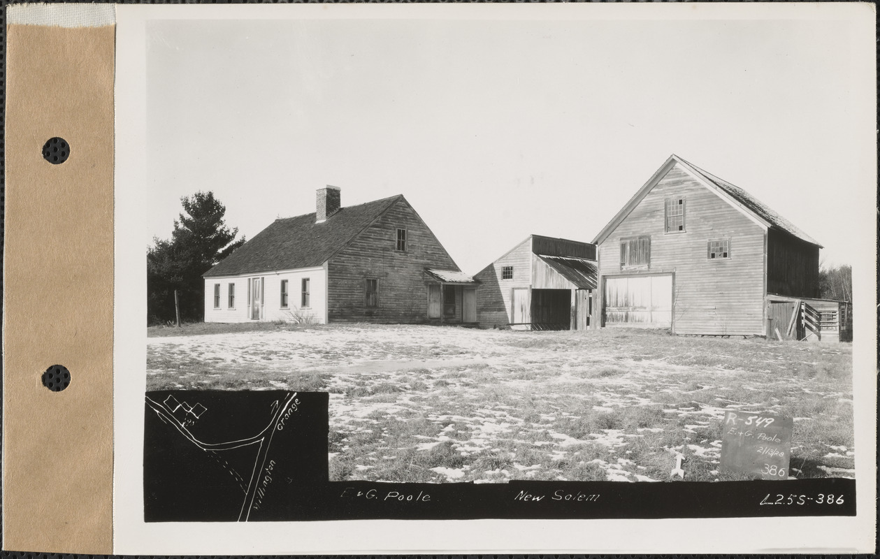 Edwin and Grais Poole, house, barn, etc., New Salem, Mass., Feb. 13 ...