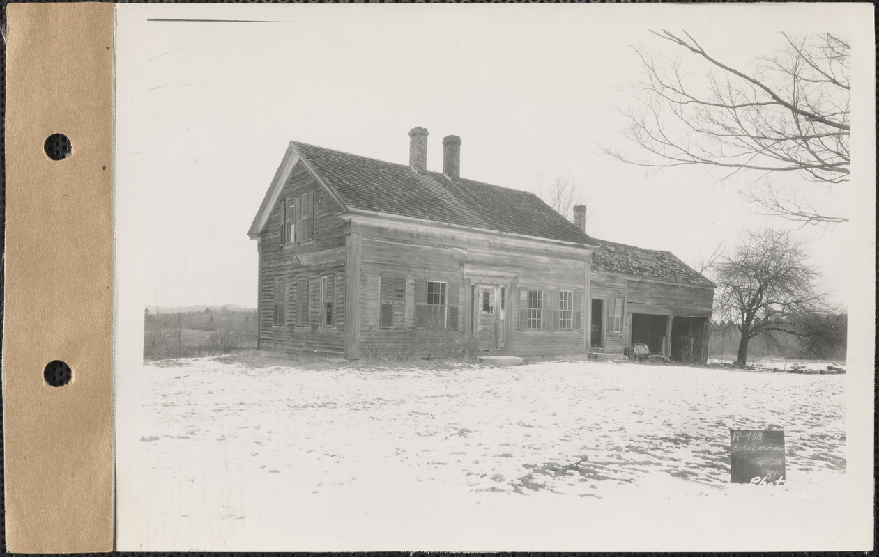 Burton E. Whitcomb, house, New Salem, Mass., Feb. 14, 1928 : Parcel no ...