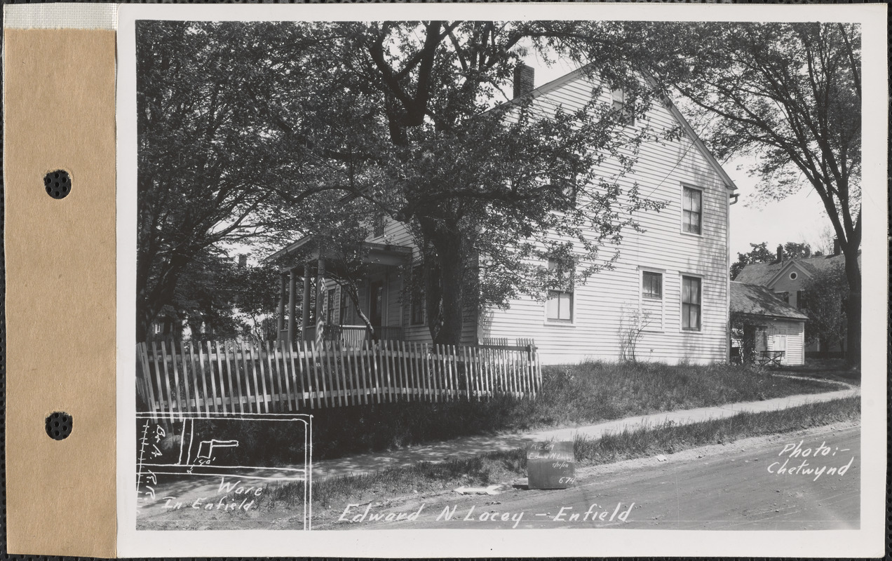 Edward N. Lacey, house, Enfield, Mass., May 31, 1928 : Parcel no. 269 ...