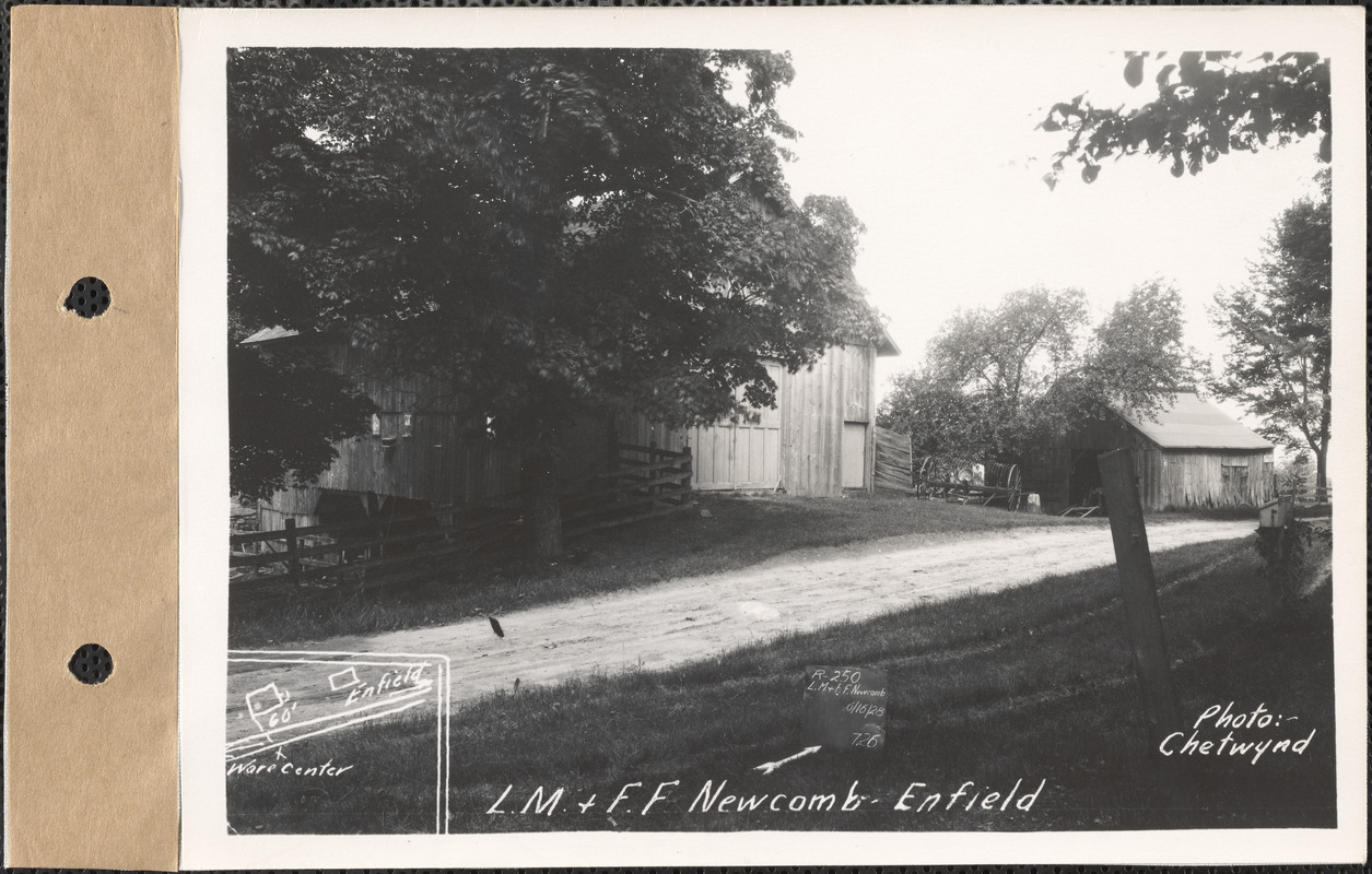 Louisa M. and Fred F. Newcomb, barn and shed, Enfield, Mass., June 16 ...