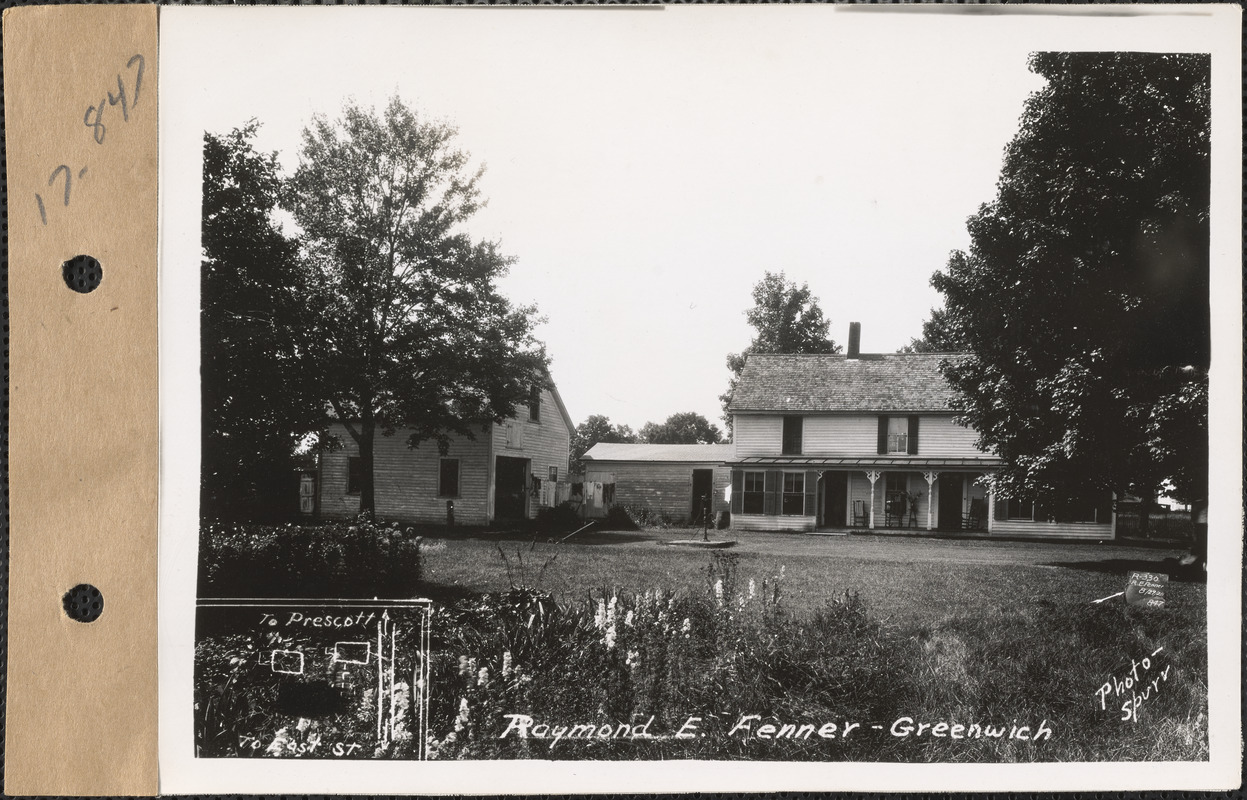 Raymond E. Fenner, house, barn, Greenwich, Mass., Aug. 29, 1928 ...