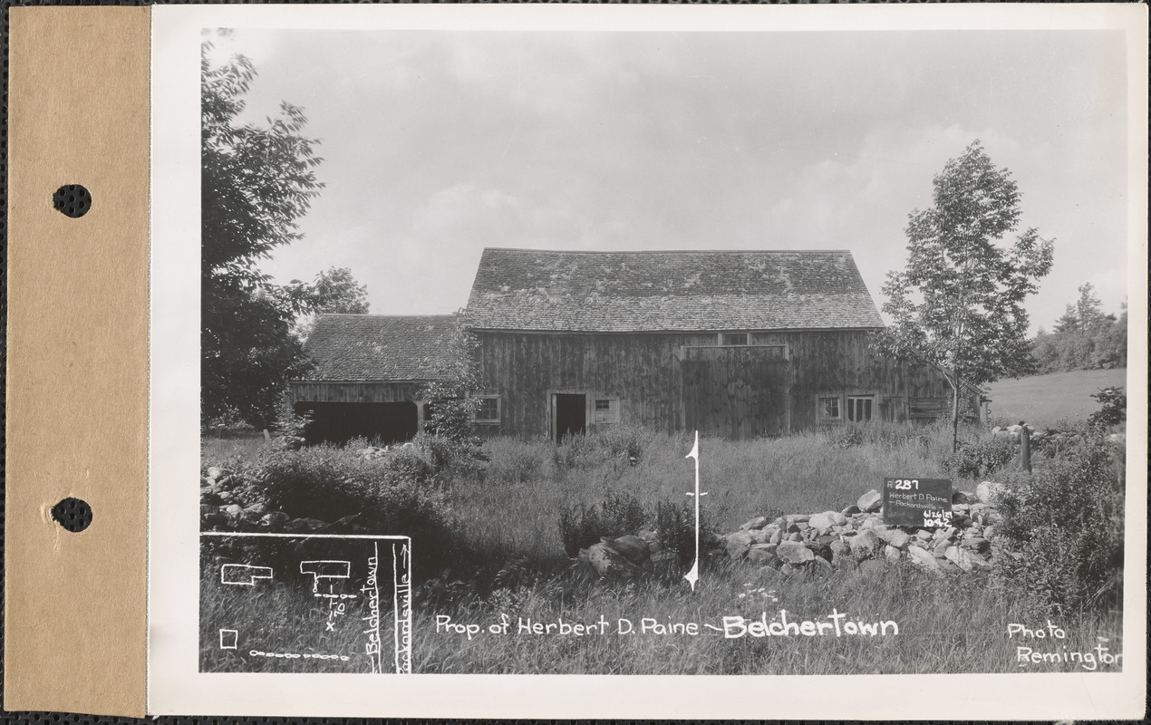 Herbert D. Paine, barn, Belchertown, Mass., June 26, 1929 : Parcel no. 286-5, Herbert D. and H ...