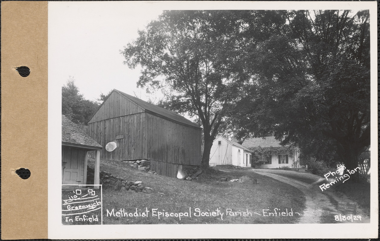 Methodist Episcopal Society, parsonage and barn (parish), Enfield, Mass ...