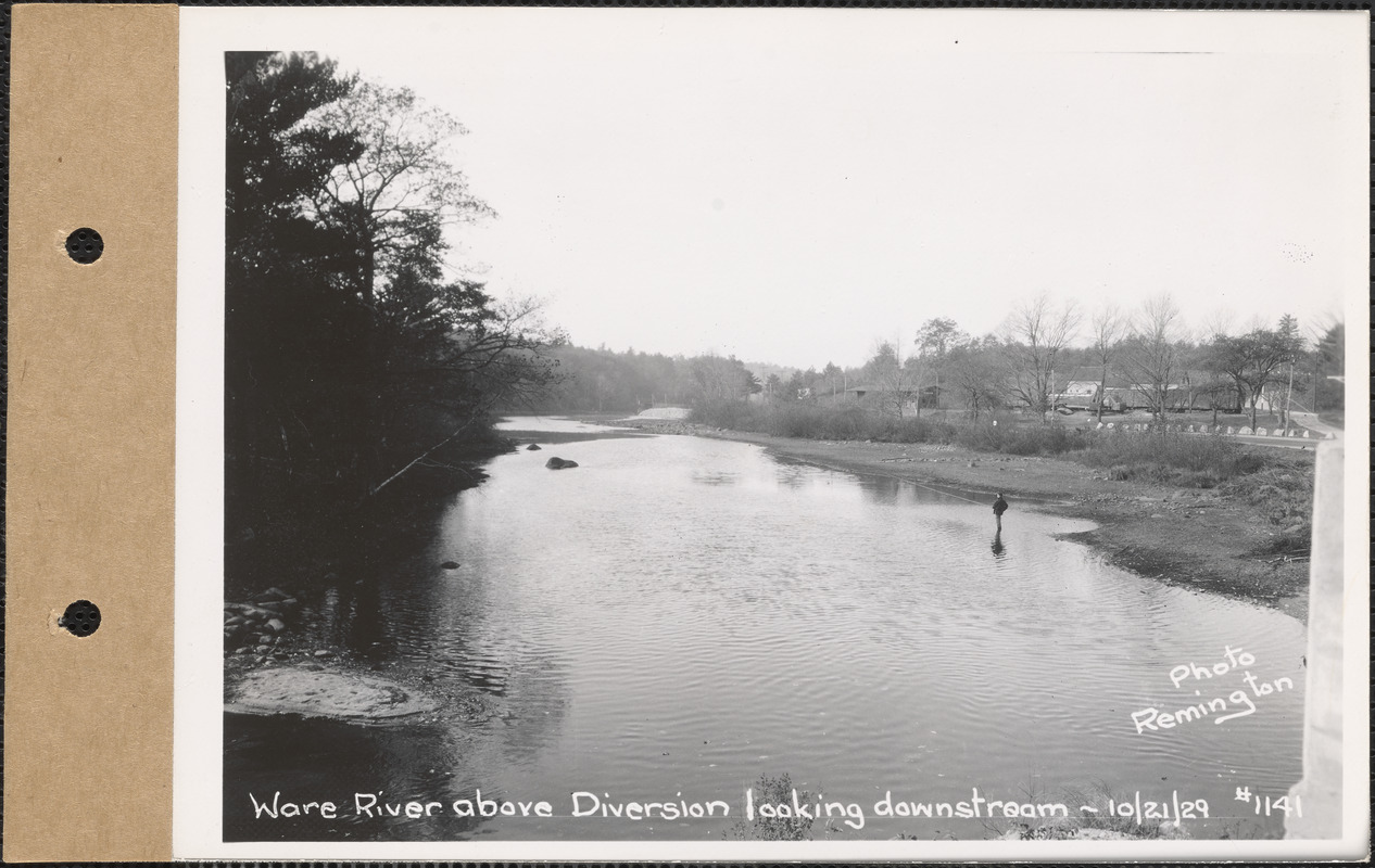 Ware River above diversion, looking downstream, Ware River, Mass., Oct ...
