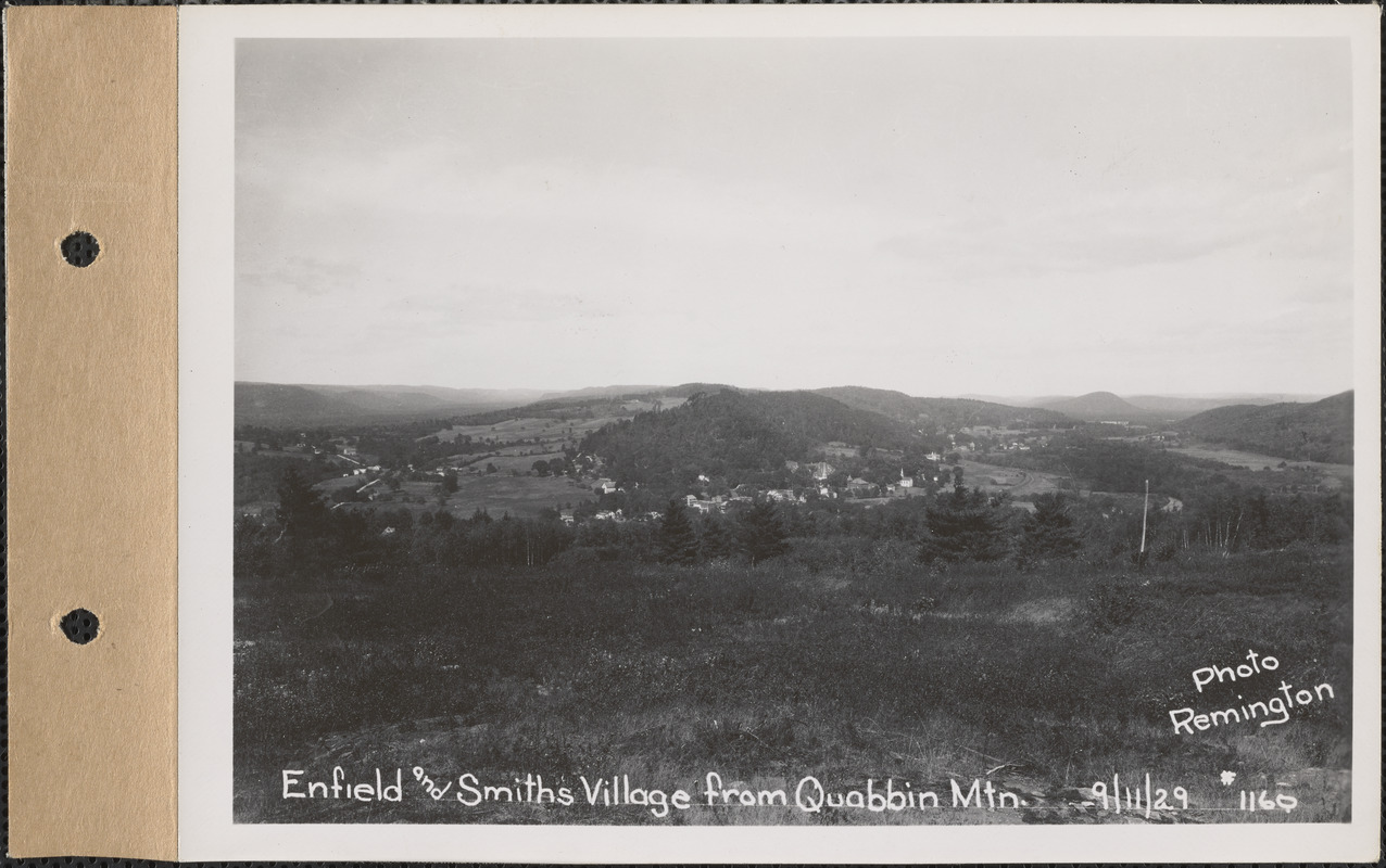 Enfield and Smith's Village from Quabbin Mountain, Enfield, Mass., Sep ...