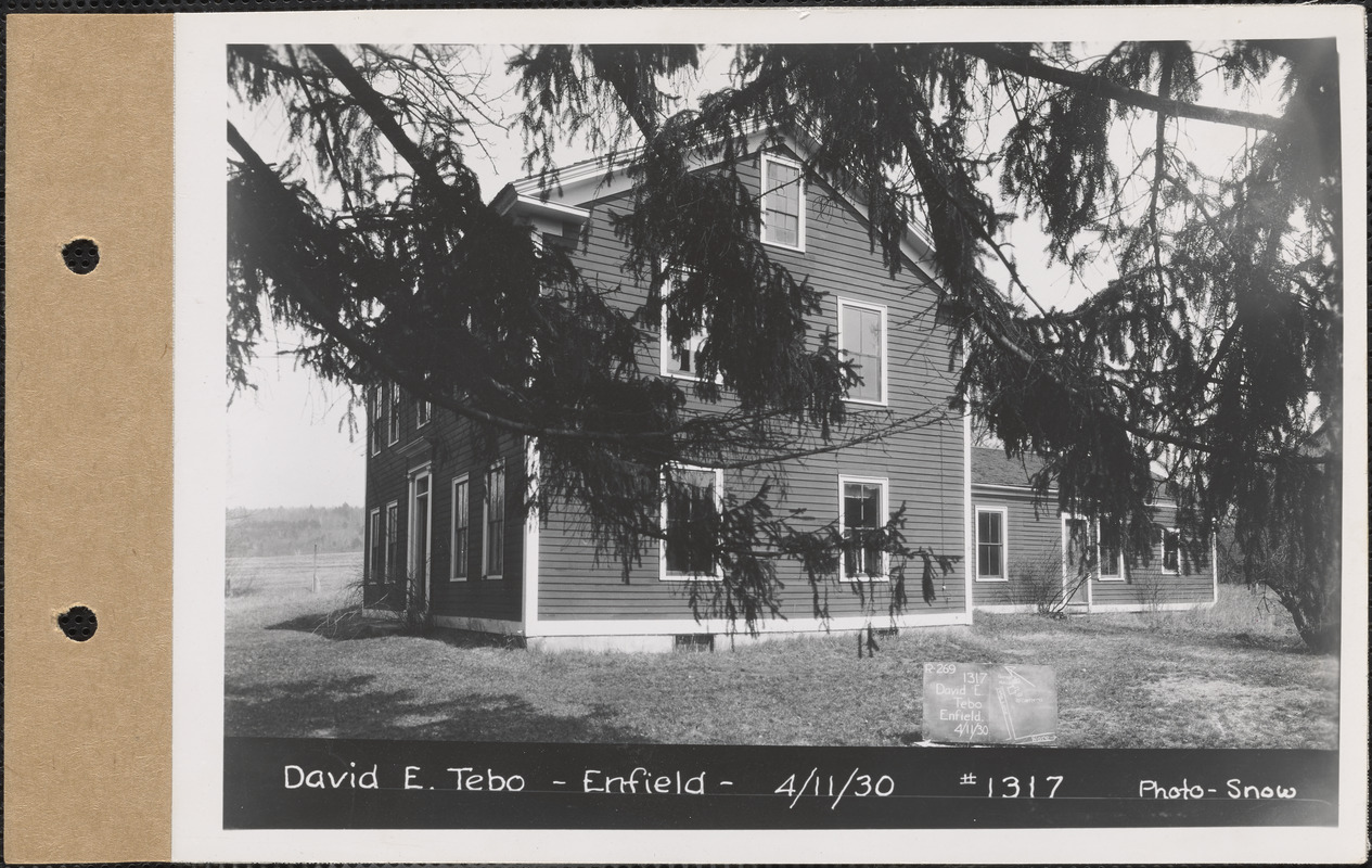 David E. Tebo, house (Segur house), Enfield, Mass., Apr. 11, 1930 ...