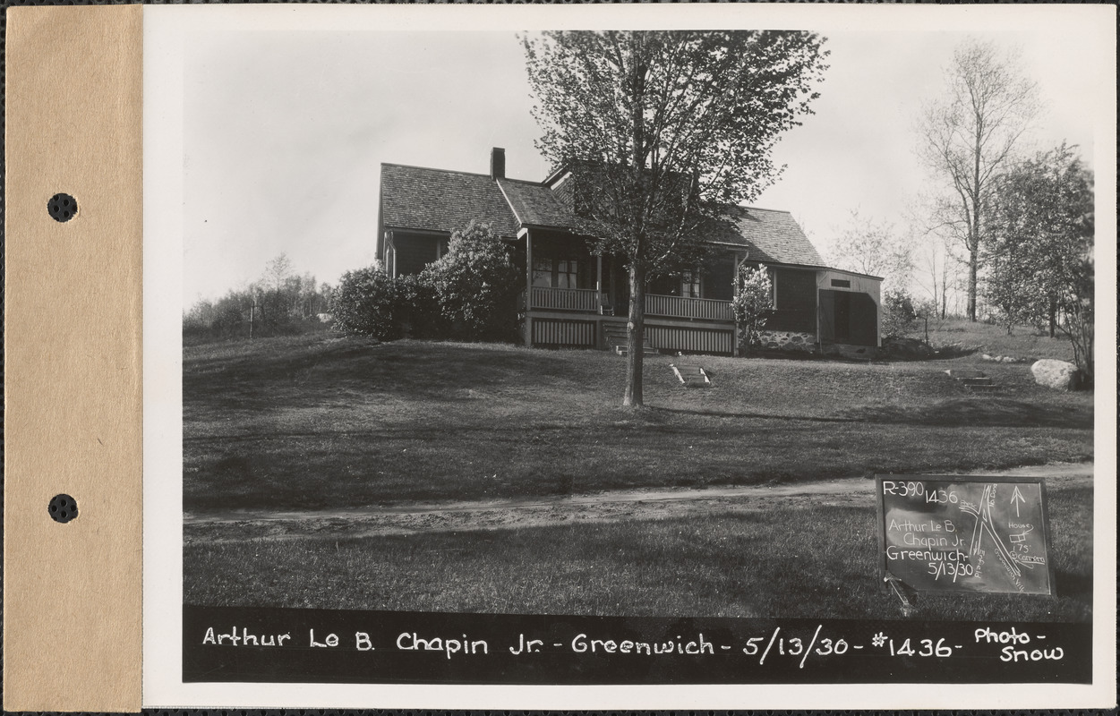 Arthur LeB. Chapin, Jr., house, Greenwich, Mass., May 13, 1930 : Parcel ...