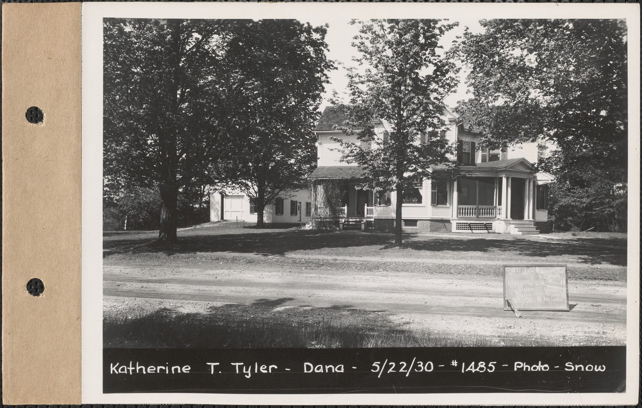 Katherine T. Tyler, house, garage, North Dana, Dana, Mass., May 22 ...