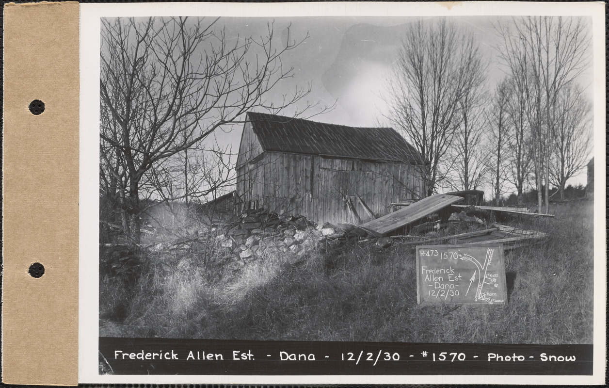 Frederick Allen estate, barn, Dana, Mass., Dec. 2, 1930 - Digital ...
