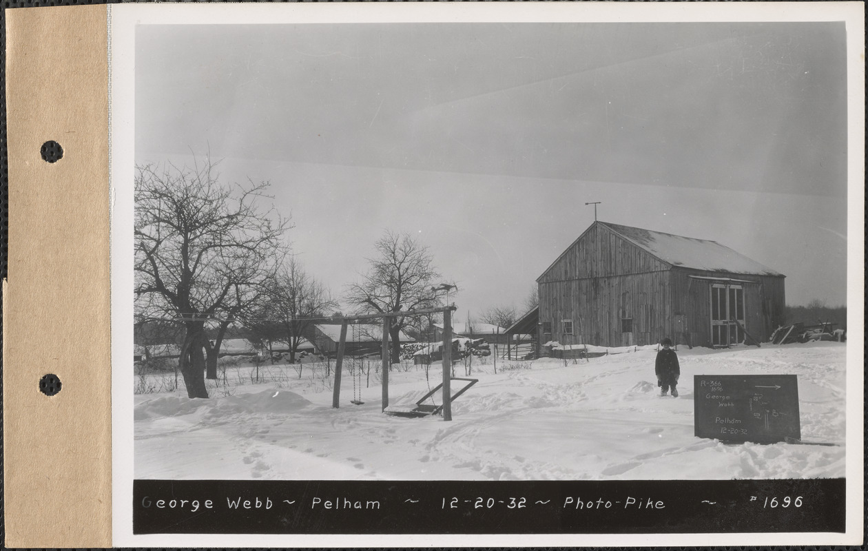 George Webb, barn and chicken house, Pelham, Mass., Dec. 20, 1932 ...