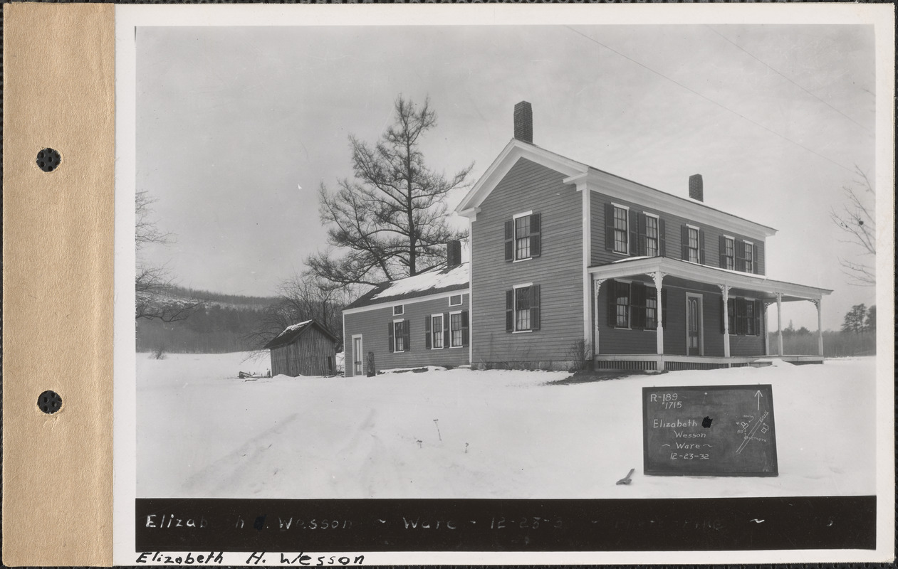 Elizabeth H. Wesson, house, Ware, Mass., Dec. 23, 1932 : Parcel no. 189 ...