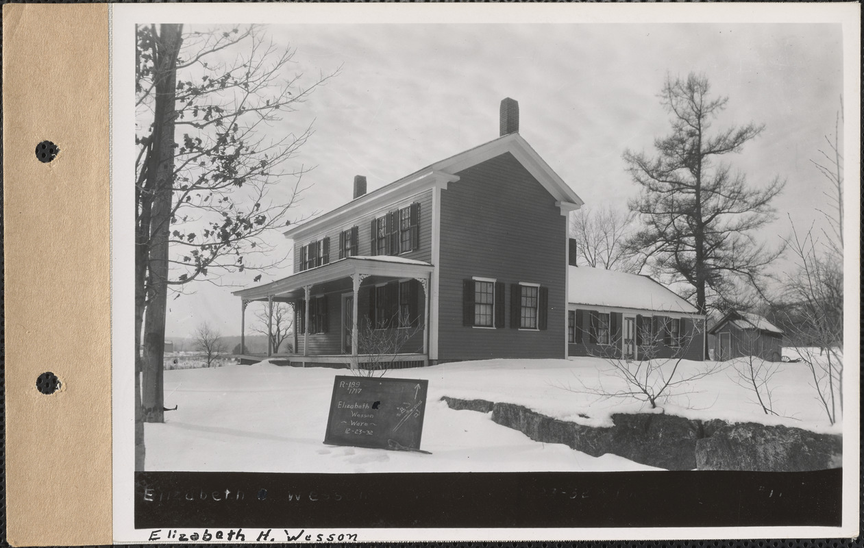 Elizabeth H. Wesson, house, Ware, Mass., Dec. 23, 1932 - Digital ...