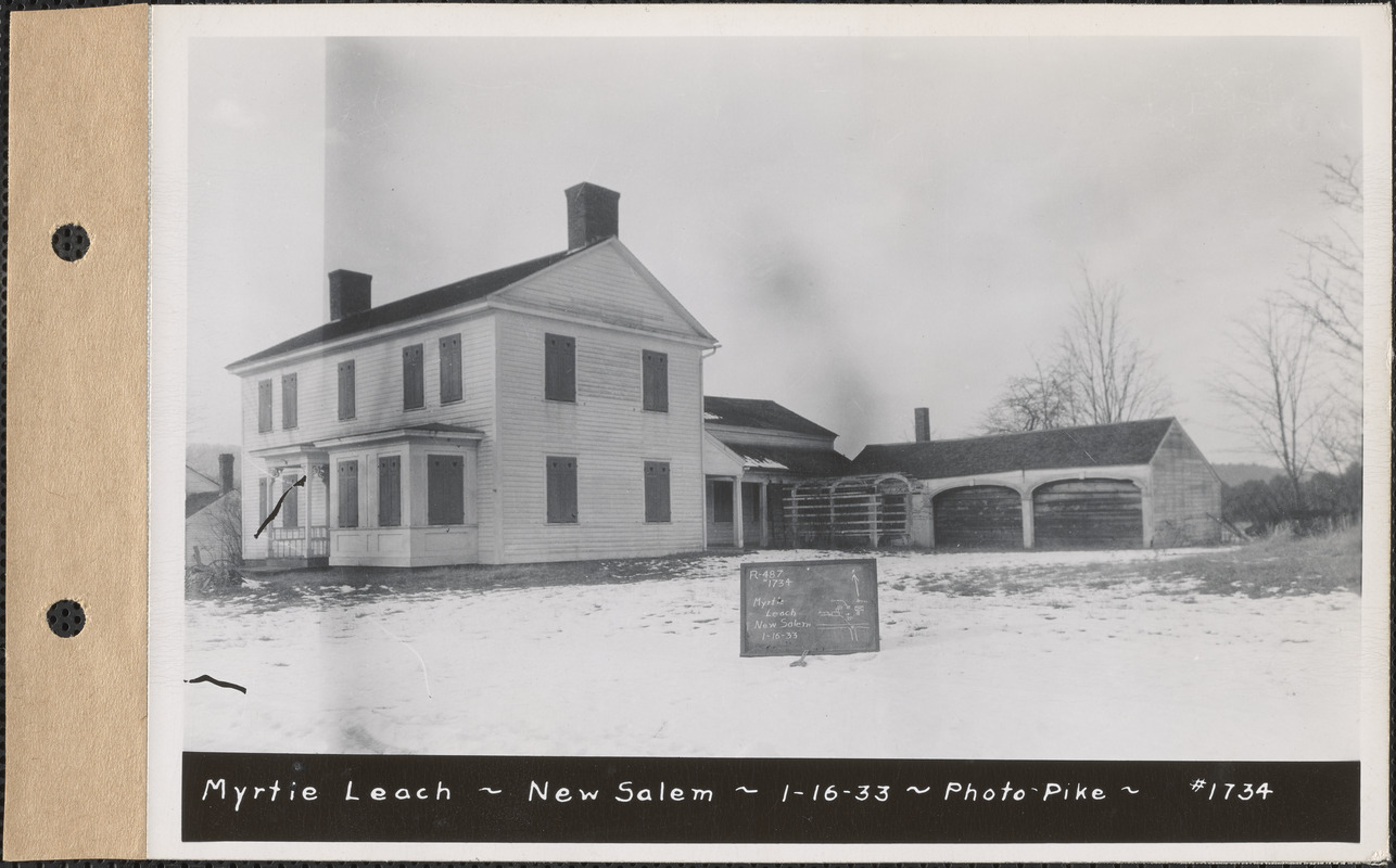 Myrtie Leach, house and shed, New Salem, Mass., Jan. 16, 1933 - Digital ...
