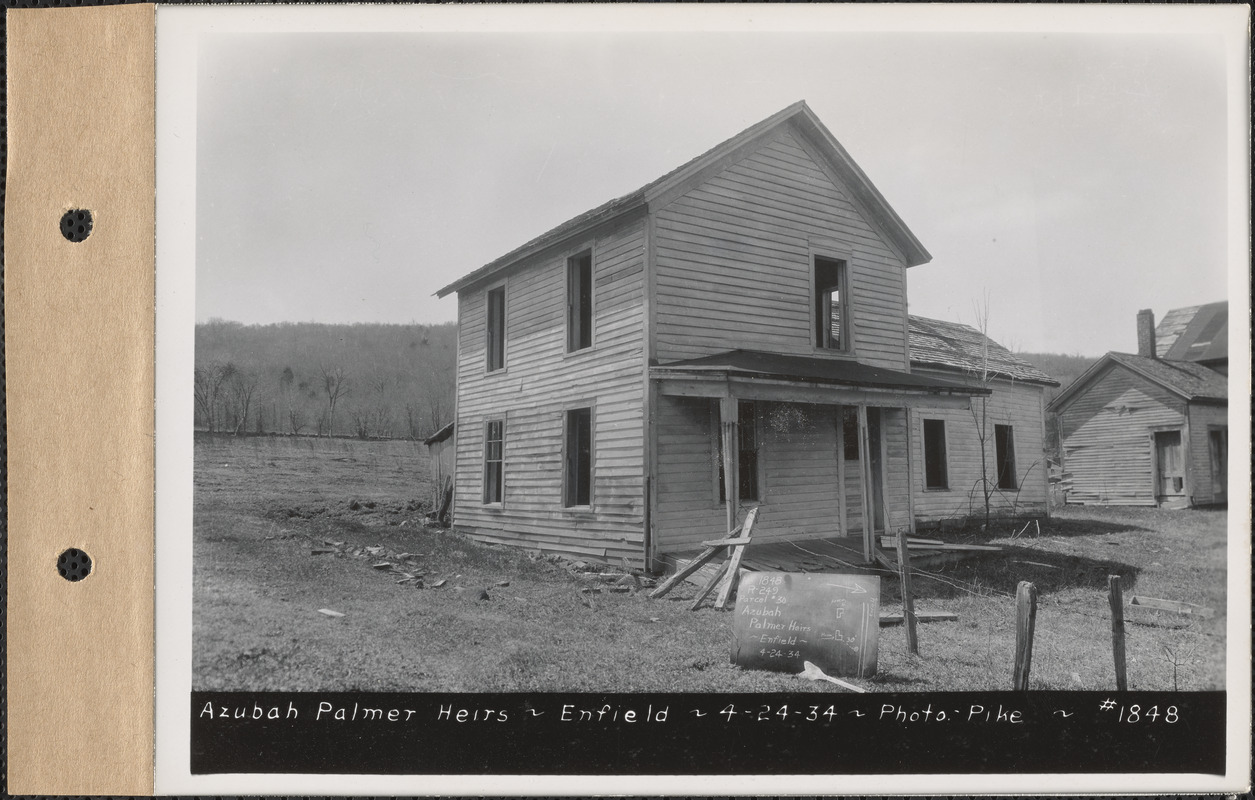 Azubah Palmer heirs, house, Enfield, Mass., Apr. 24, 1934 : Parcel no ...